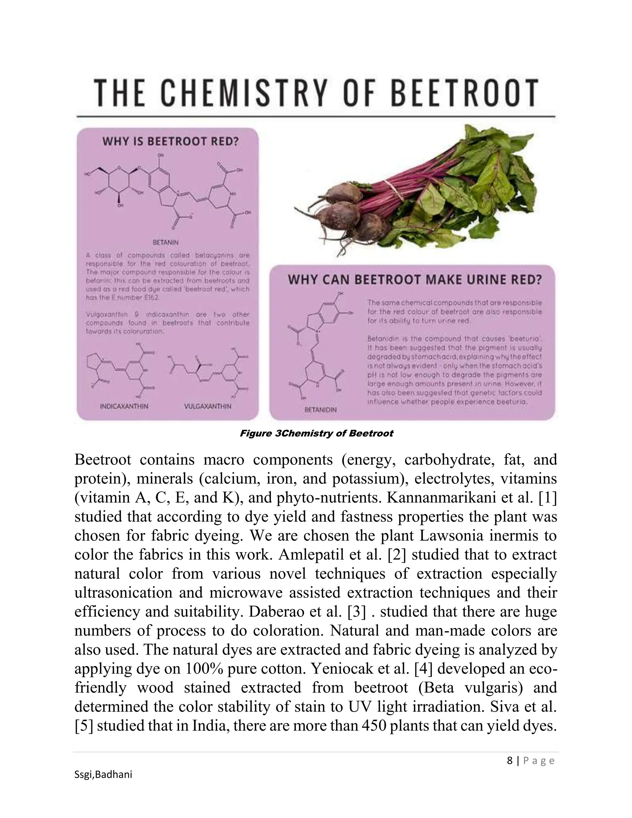 Extraction Of Natural Dye From Beetroot (Beta Vulgaris) And Preparation ...