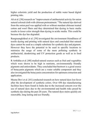 Extraction Of Natural Dye From Beetroot (Beta Vulgaris) And Preparation ...