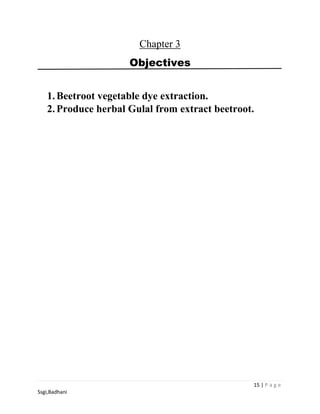 Extraction Of Natural Dye From Beetroot (Beta Vulgaris) And Preparation ...