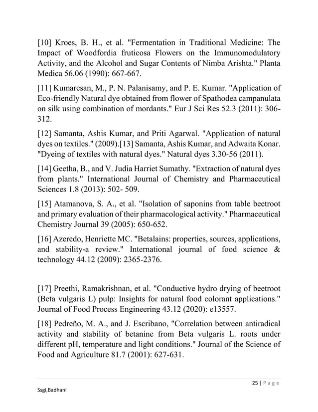 Extraction Of Natural Dye From Beetroot (Beta Vulgaris) And Preparation ...