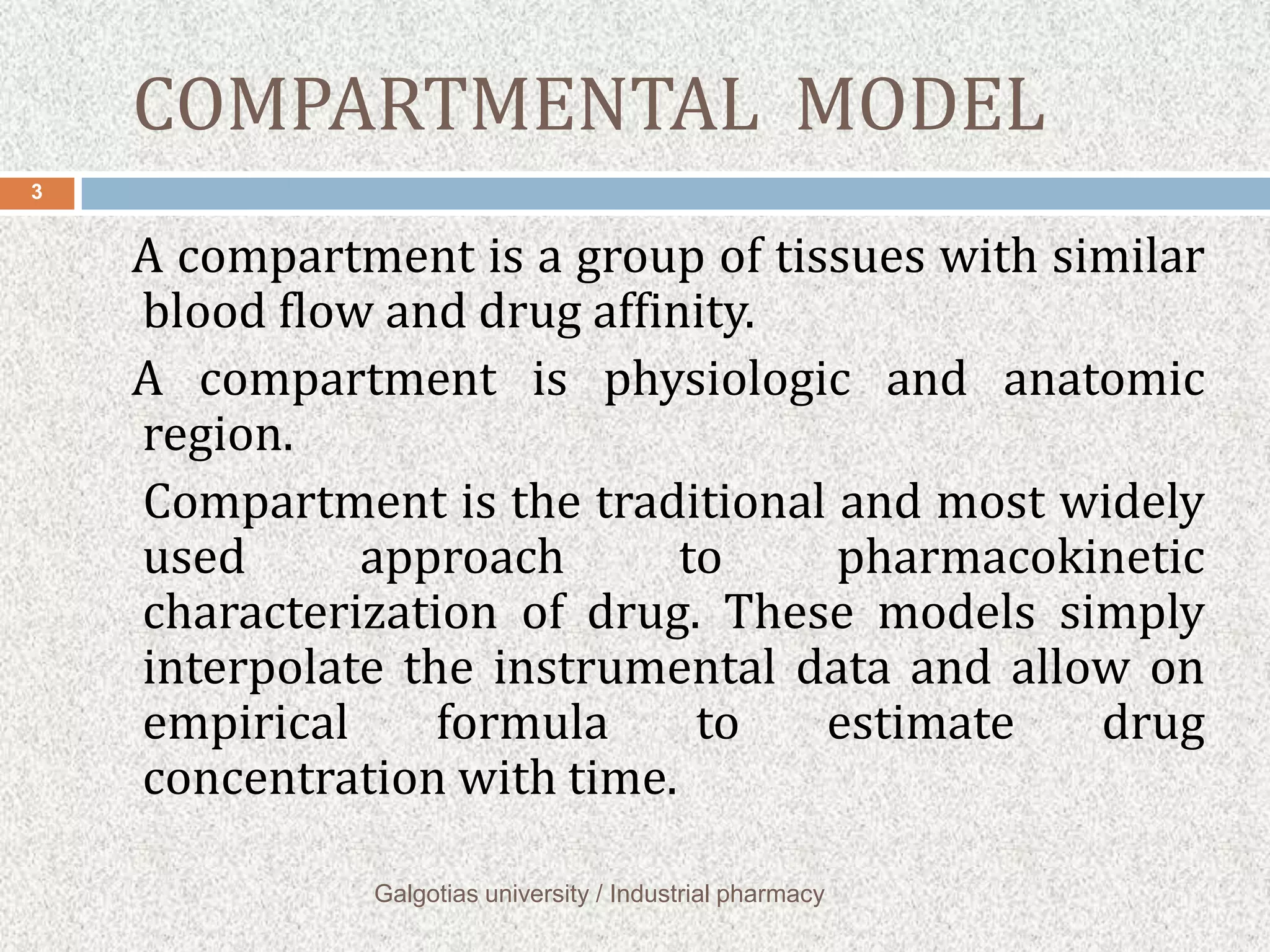 one compartment model ppt | PPTX
