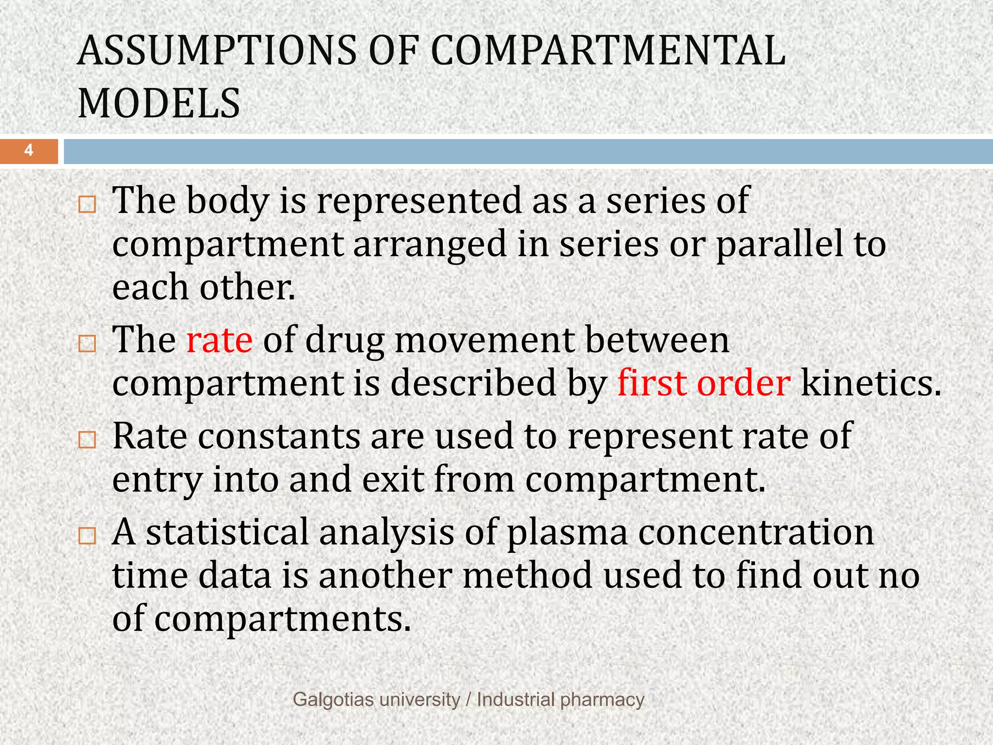 one compartment model ppt | PPTX
