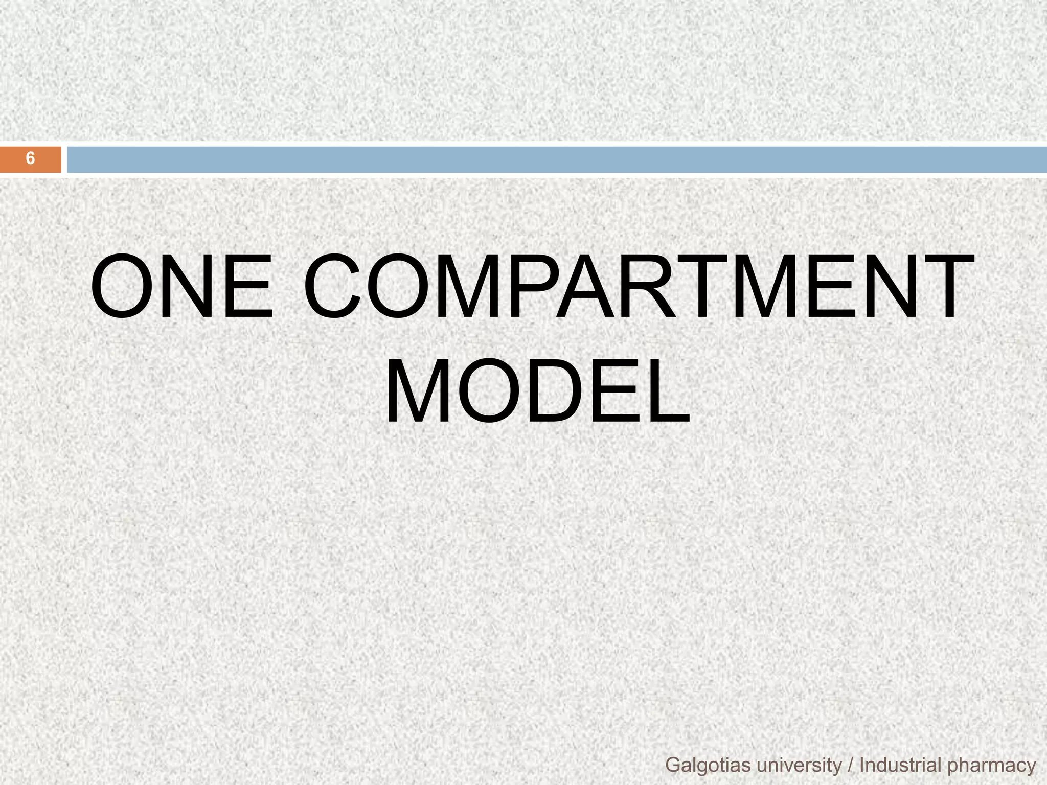 one compartment model ppt | PPTX