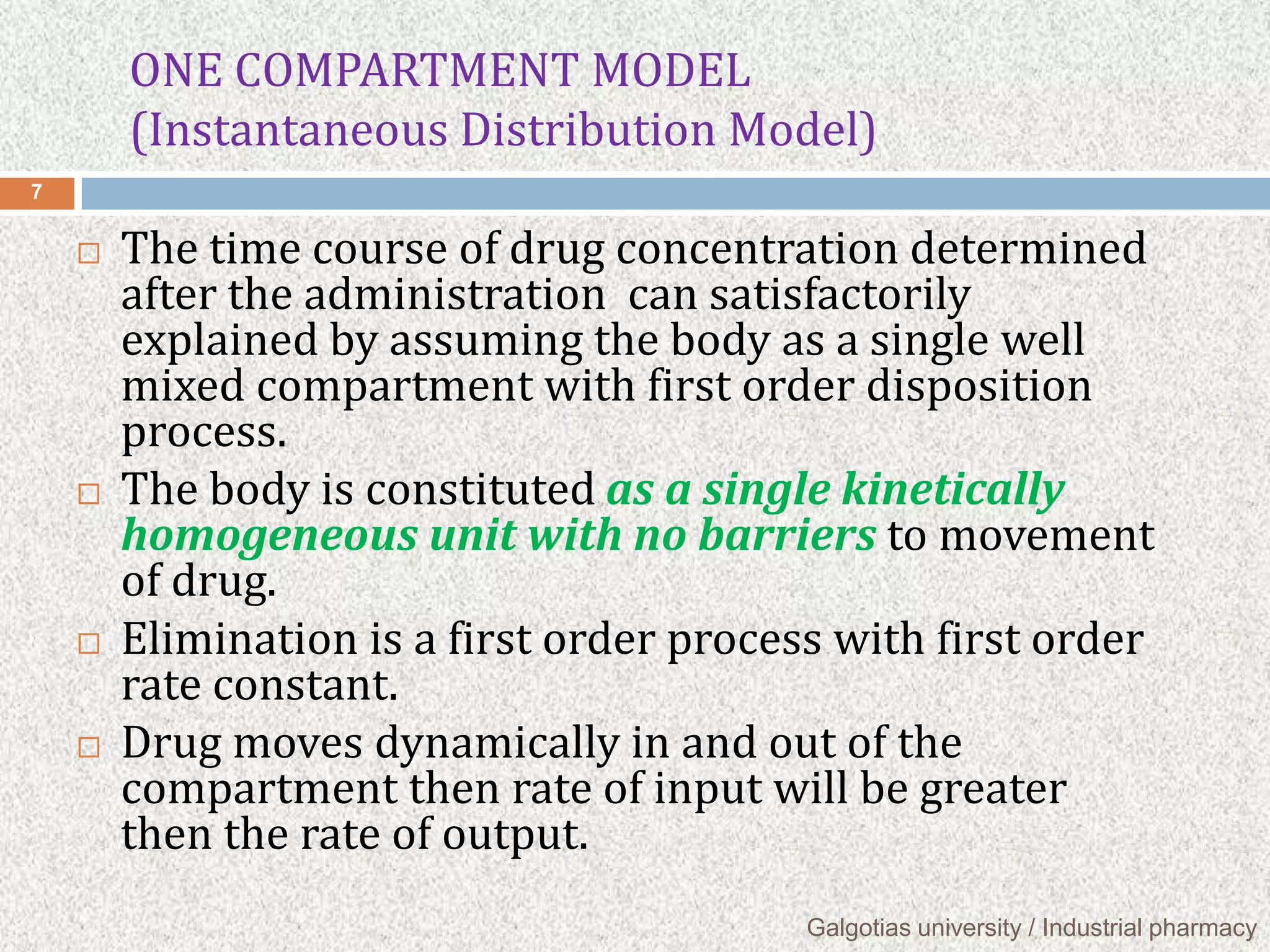 one compartment model ppt | PPTX
