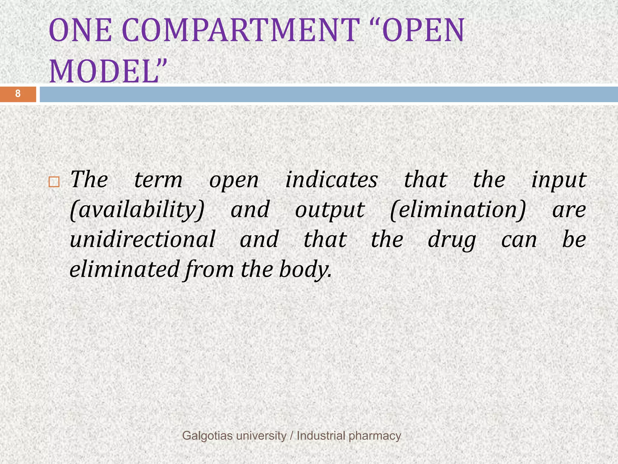 one compartment model ppt | PPTX