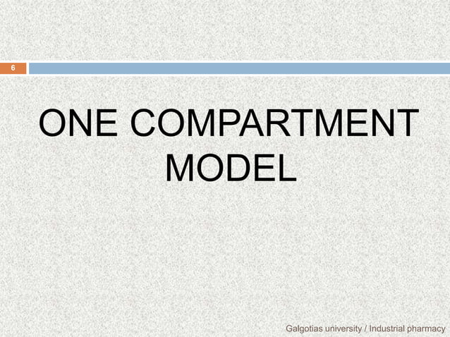 one compartment model ppt | PPTX