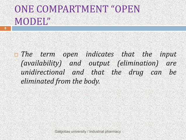 one compartment model ppt | PPTX