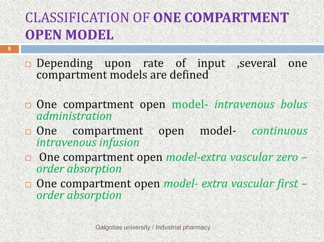 one compartment model ppt | PPTX