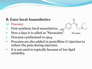 LOCAL ANAESTHETICS BY MAHESH UMBARKAR | PPTX
