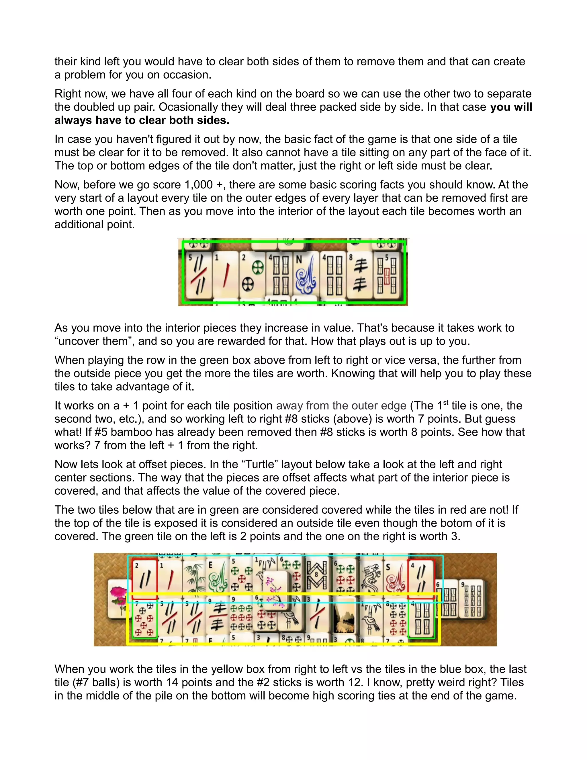 Mahjong Titans Scoring & Tile Values - How To Get High Scores | ODT