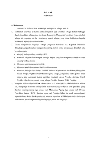 Mahkamah konstitusi | DOCX