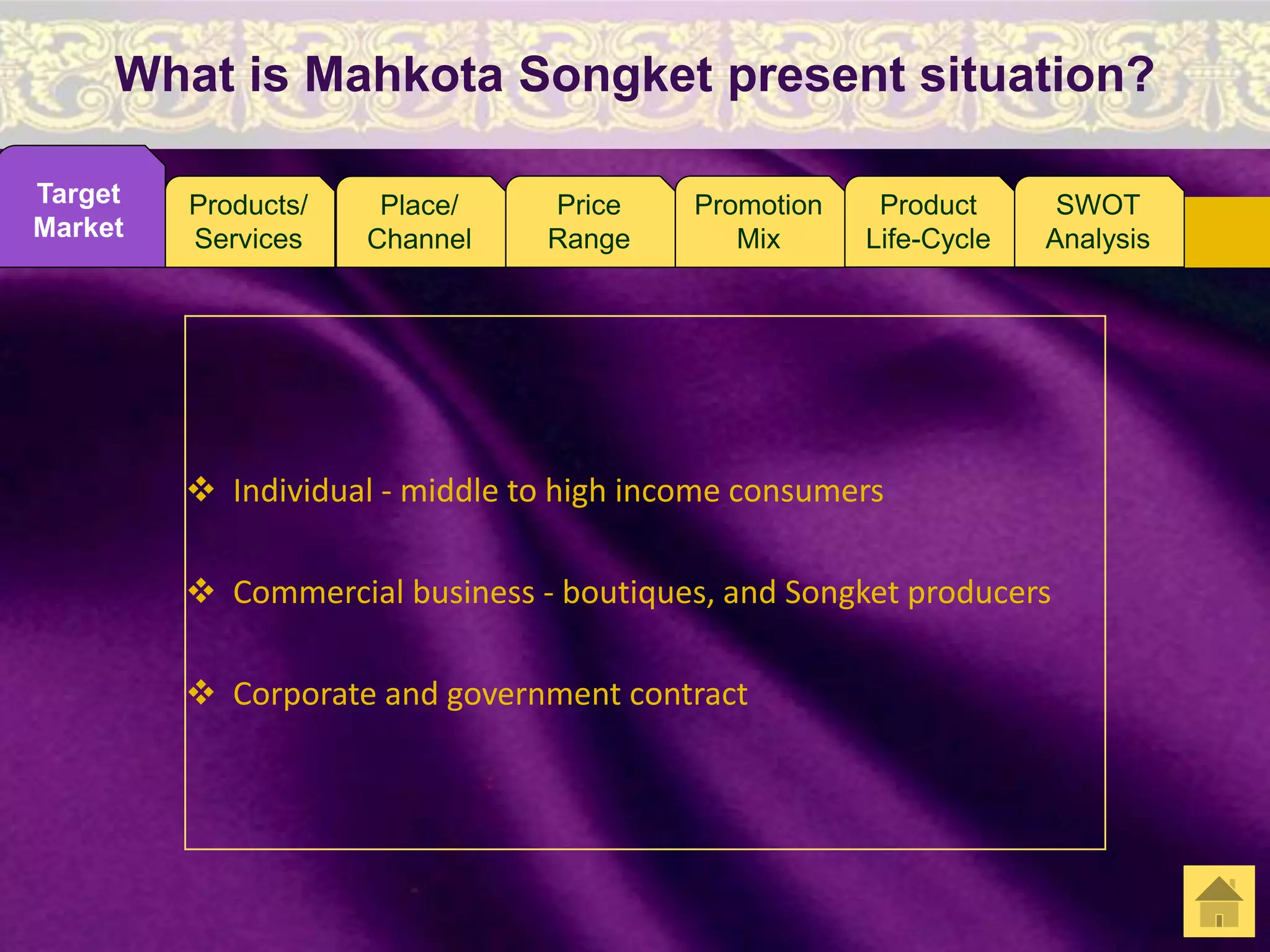 Mahkota songket ppt. | PPT