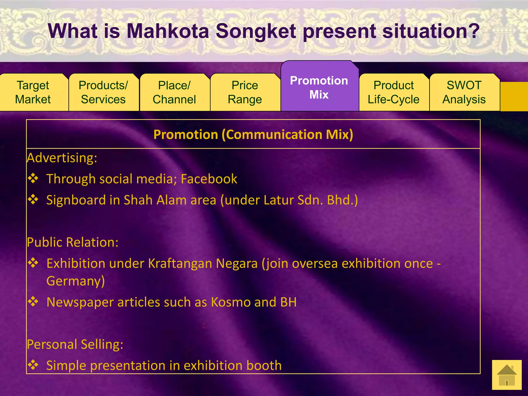 Mahkota songket ppt. | PPT