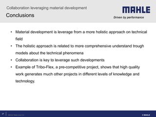 Collaboration leveraging material development. | PPT