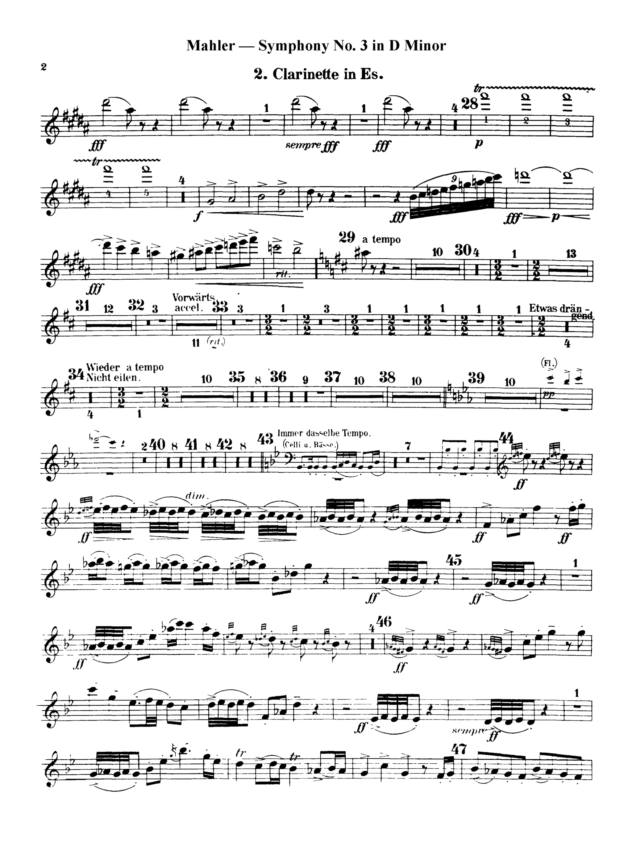 Mahler-sym3.clarinet