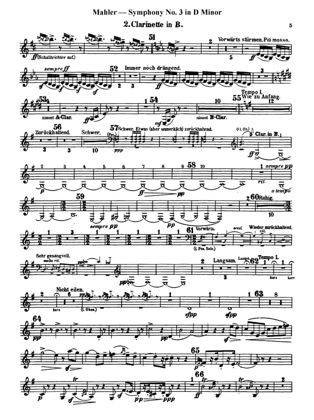 Mahler-sym3.clarinet