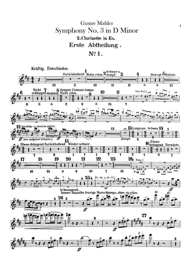 Mahler-sym3.clarinet