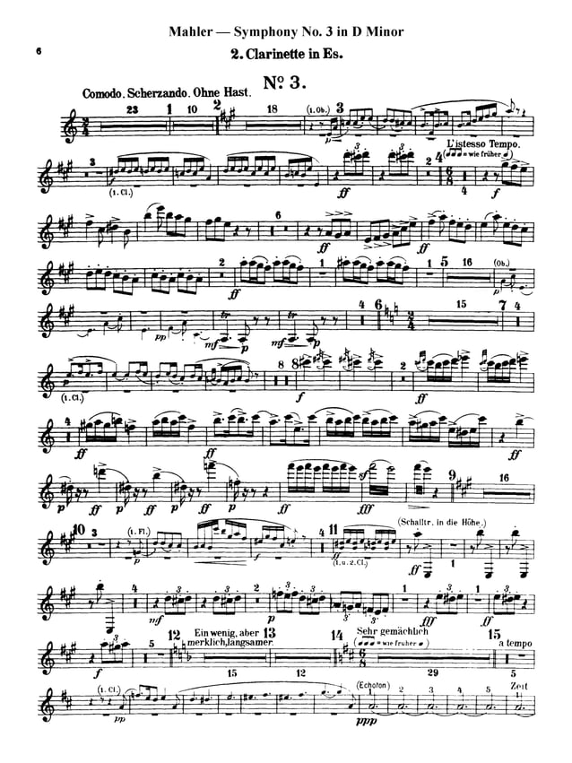 Mahler-sym3.clarinet