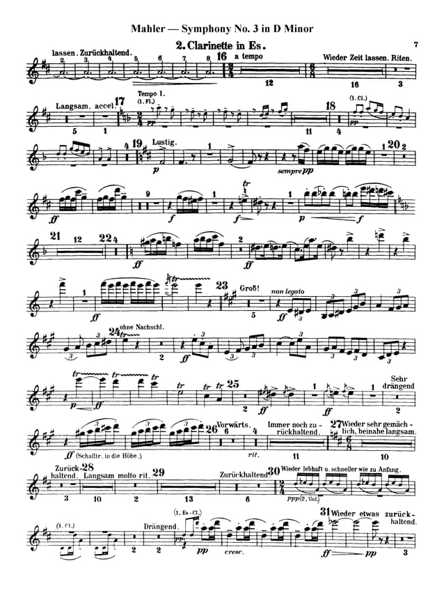 Mahler-sym3.clarinet