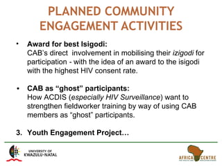 Africa Centre Community Engagement Model | PPS