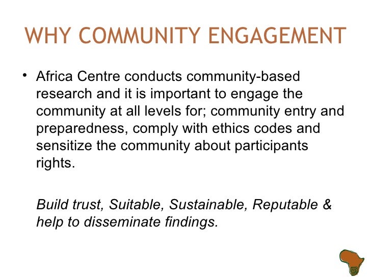 Africa Centre Community Engagement Model