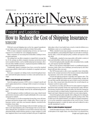 Freight and Logistics: How to Reduce the Cost of Shipping Insurance | PDF