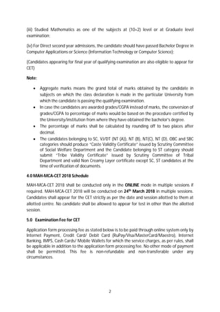 Mah mca cet 2018 | PDF
