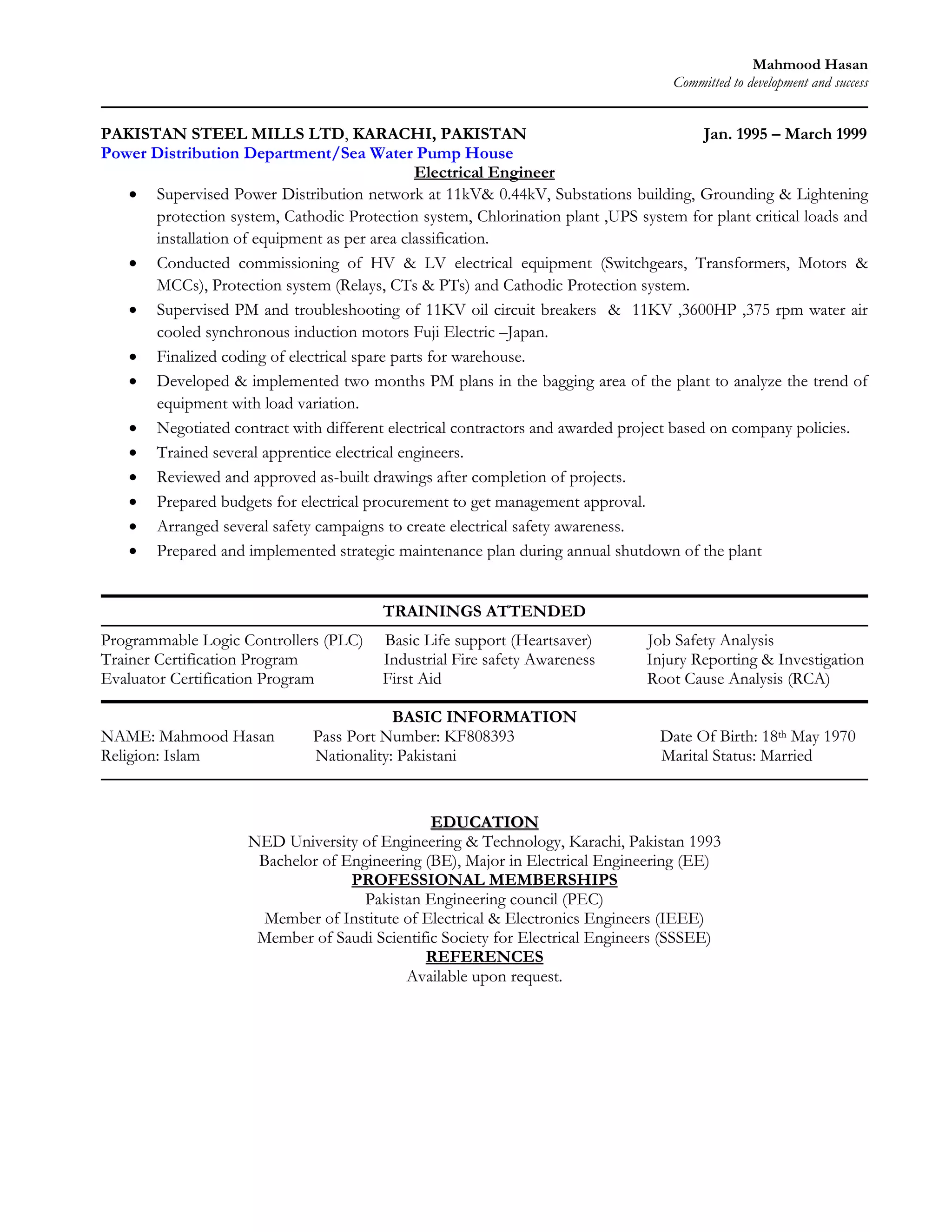 Mahmood Hasan Resume 2 | PDF