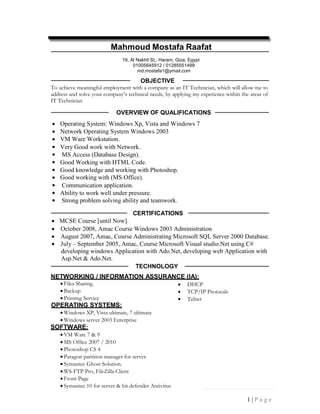 Mahmoud [c.v] it | PDF