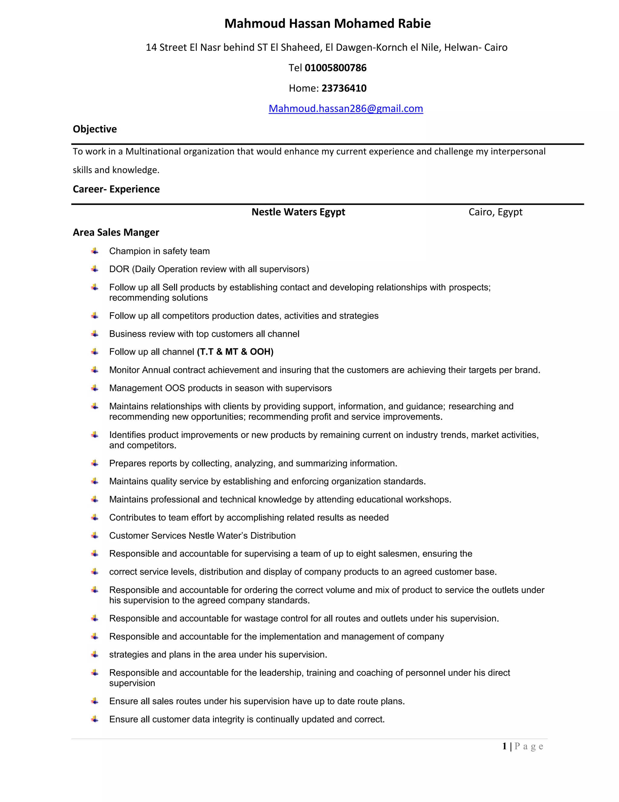 Mahmoud hassan resume 1 | PDF