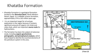 Khatatba Petroleum System in Shoushan Basin - Case Study | PPTX