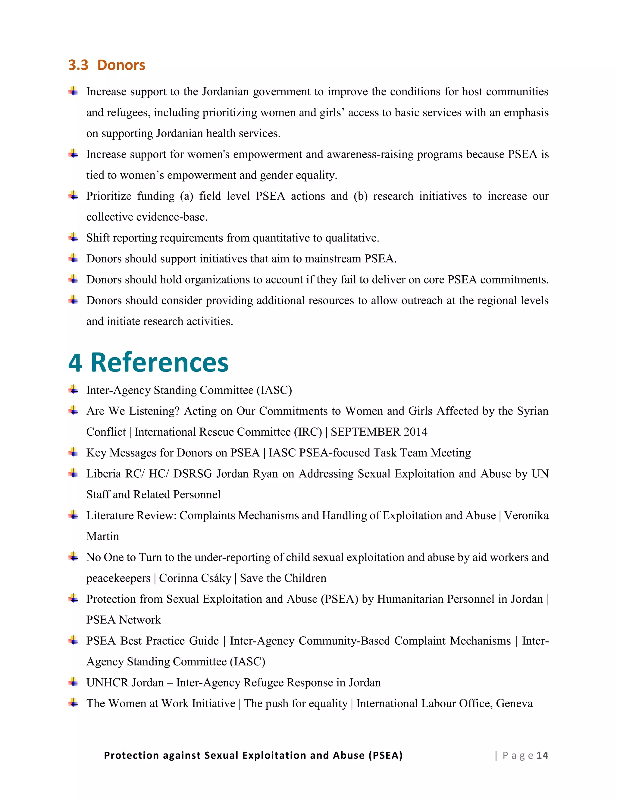 Protection against Sexual Exploitation and Abuse (PSEA) | PDF