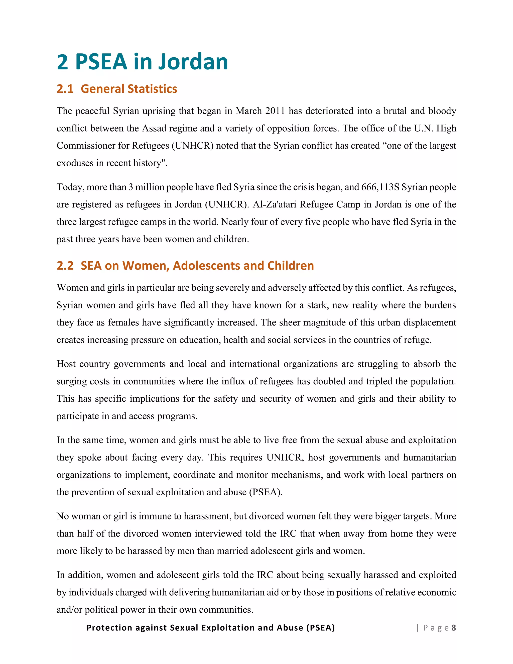 Protection against Sexual Exploitation and Abuse (PSEA) | PDF