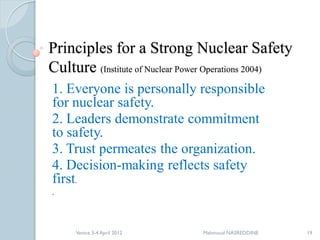 Challenges and Opportunities to establish Nuclear Safety Practices ...