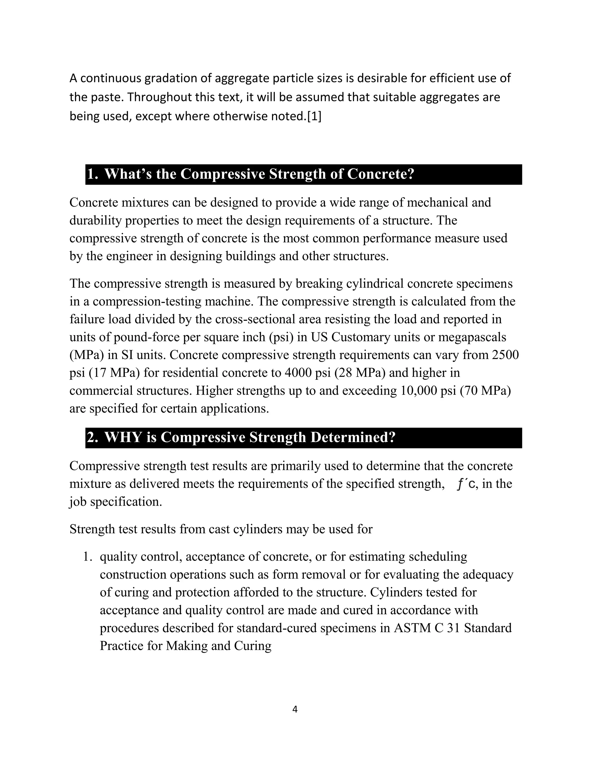 Concrete Compressive Strength | PDF