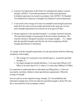 Concrete Compressive Strength | PDF
