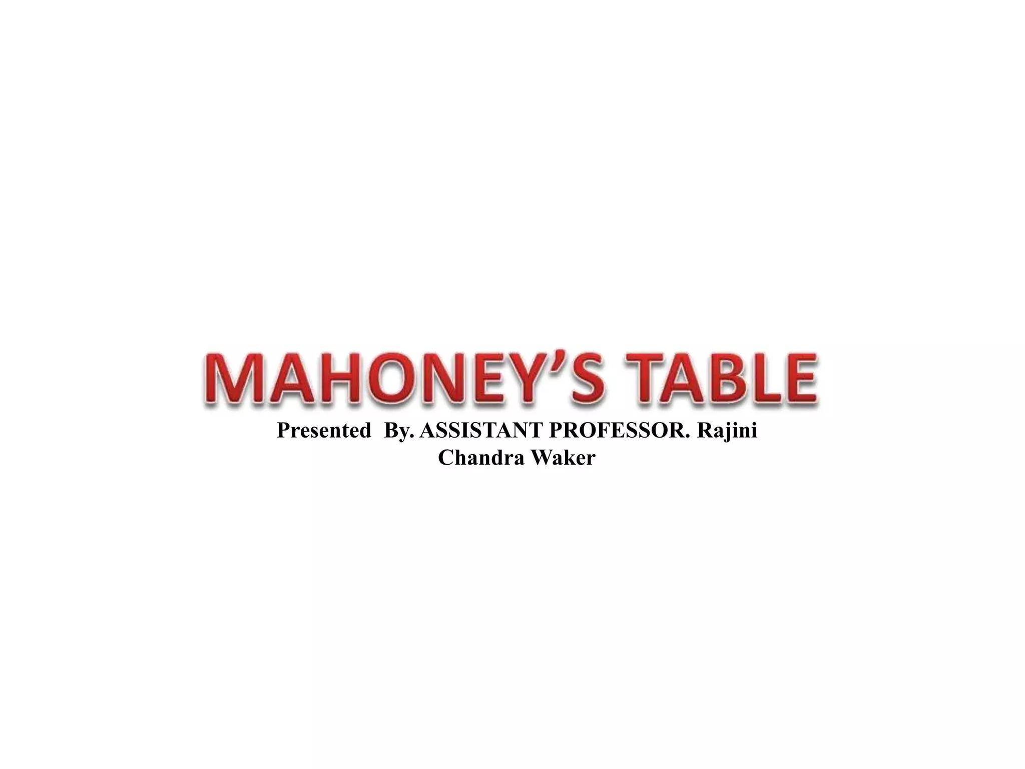 MAHONEYS TABLE.pptx