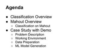 Mahout classification presentation | PDF