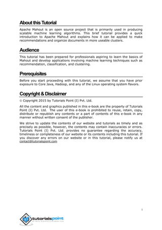 Mahout tutorial | PDF