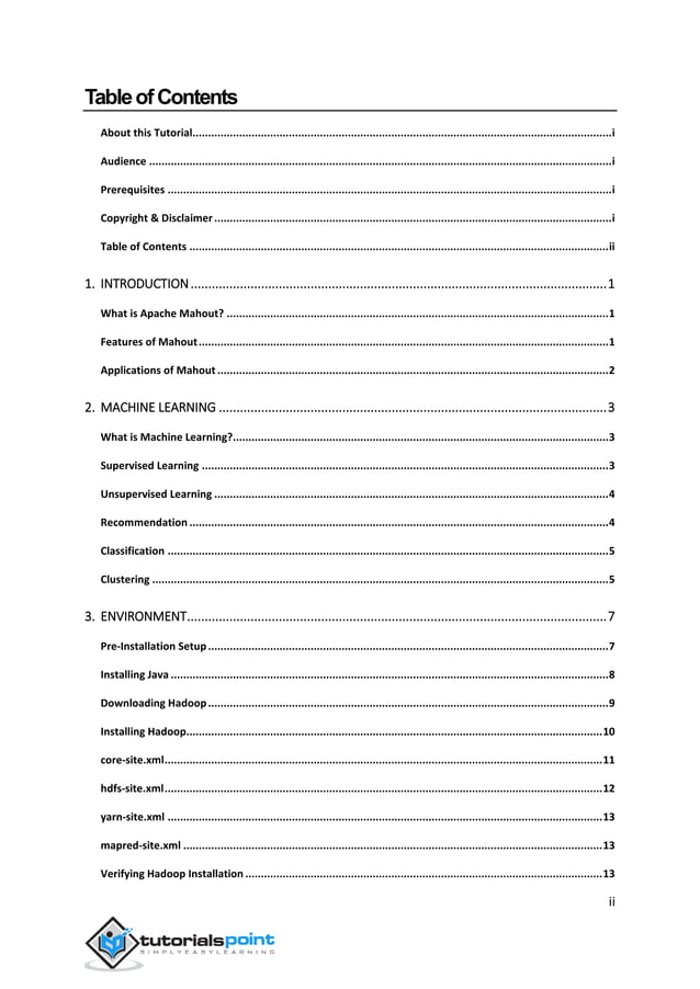 Mahout tutorial | PDF