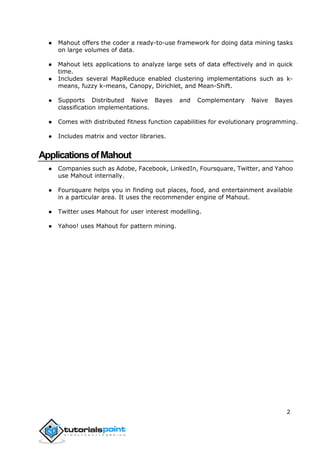 Mahout tutorial | PDF