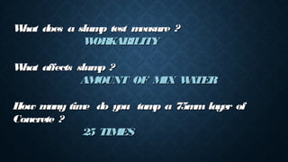 SLUMP TEST AND VEE-BEE TEST | ODP