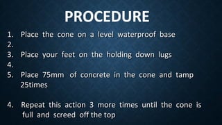 SLUMP TEST AND VEE-BEE TEST | ODP