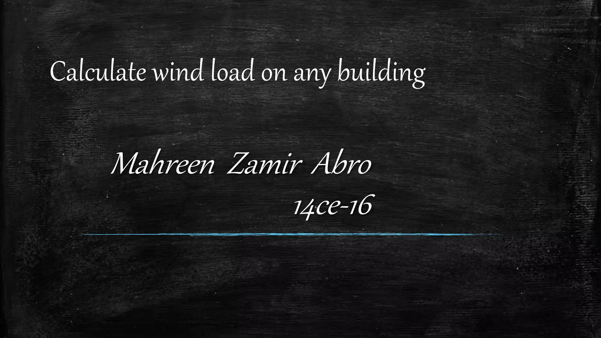 how to calculate wind load on any building | PPTX