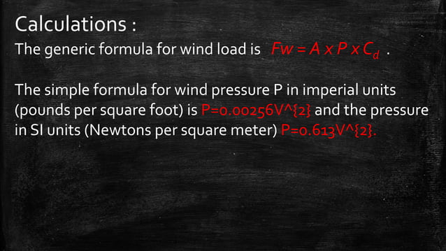 how to calculate wind load on any building