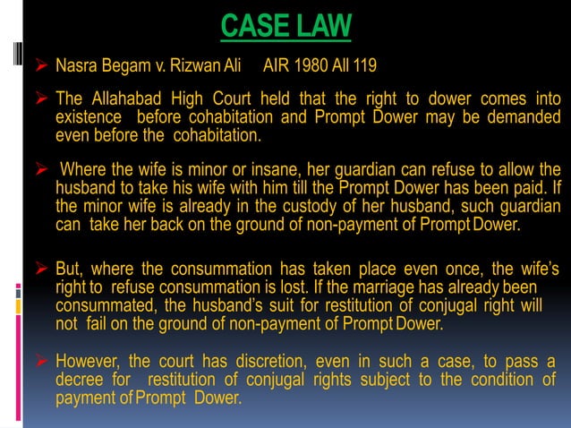 Mahr (Muslim Law) Presentation by N Muthukrishnan, Ph.D | PPT