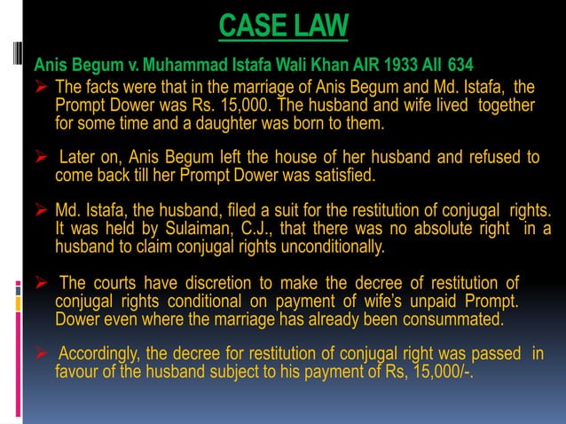 Mahr (Muslim Law) Presentation by N Muthukrishnan, Ph.D | PPT