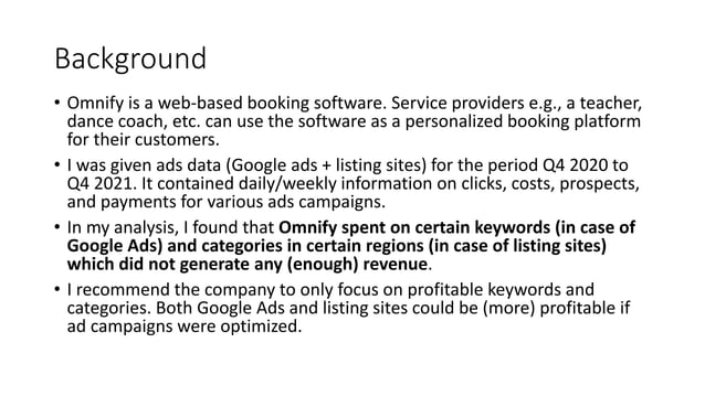 Paid Campaigns Data Analysis | PPT