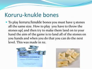 Mahu maori games aotearoa | PPTX