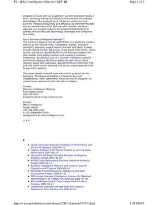 MAIA Intelligence delivers 1KEY BI | PPT